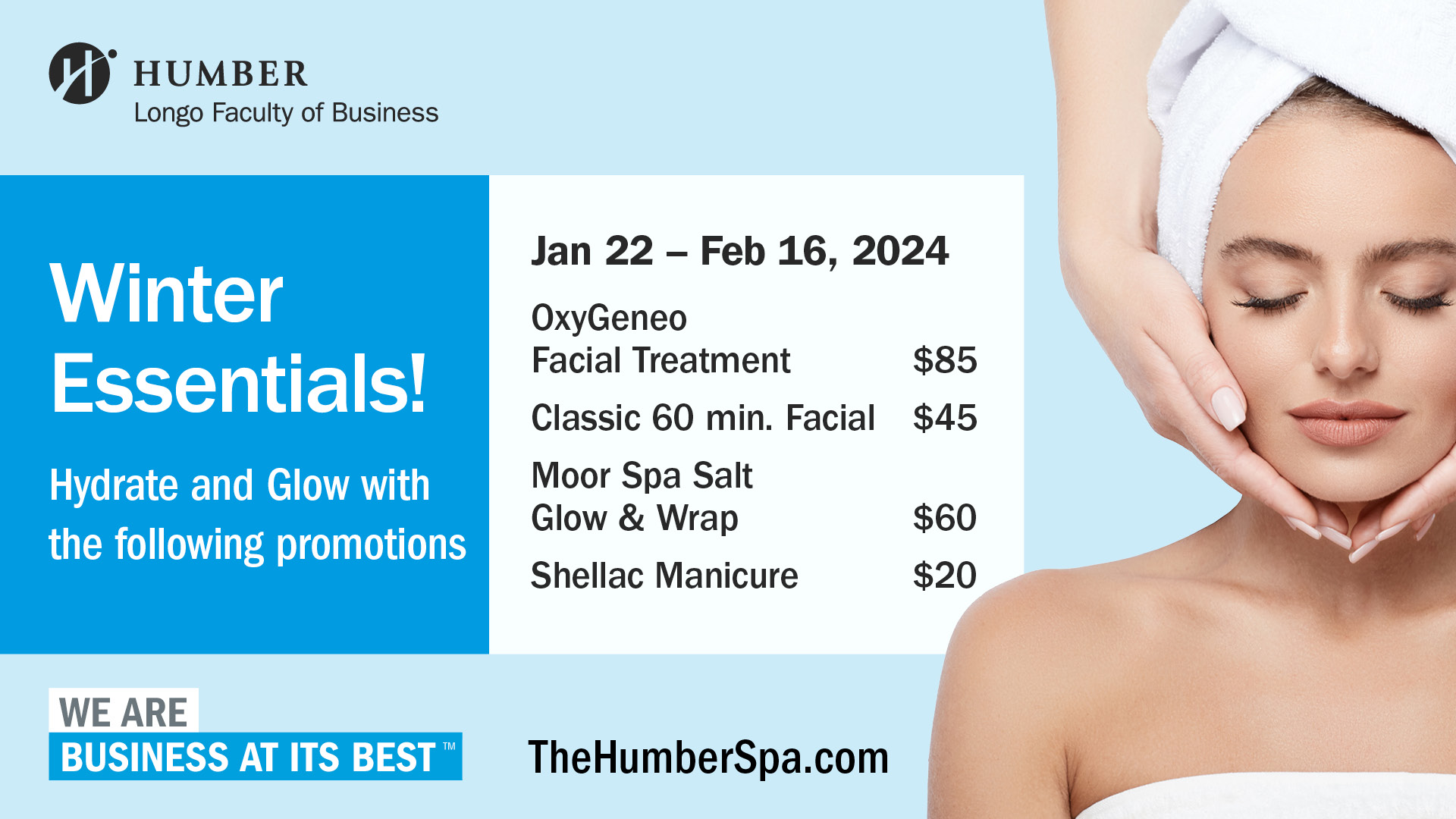 The Humber Spa - Winter Promotions | Humber Communiqué